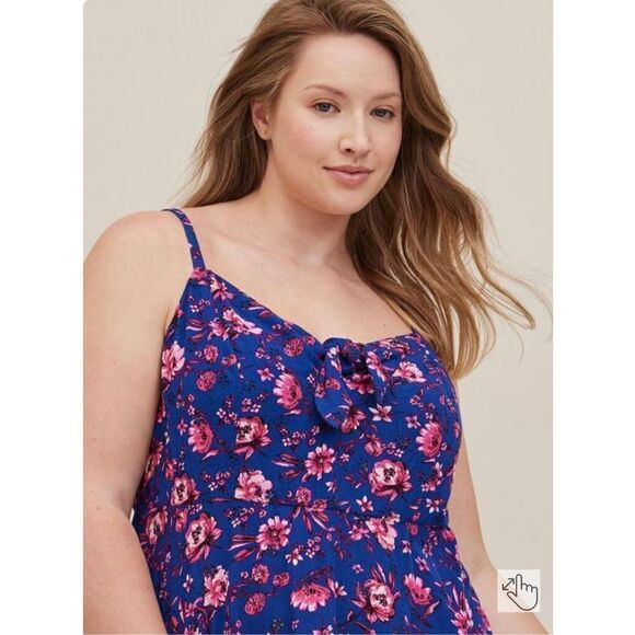 torrid | Tops | Torrid Navyfloralpeplumcamisz | Poshmark